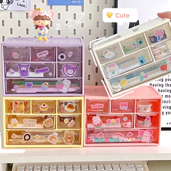 Desktop Storage Box 6 Section - Etsy