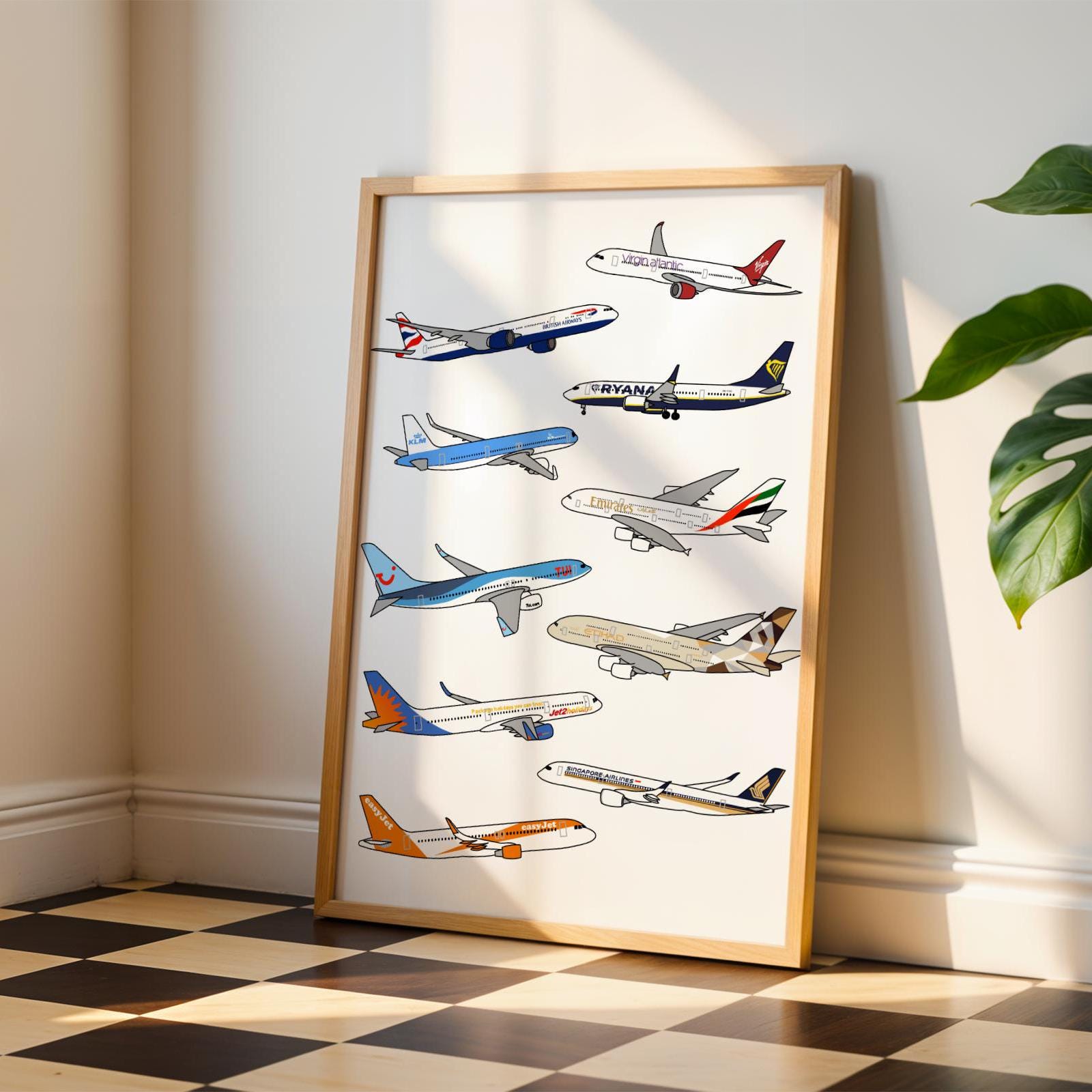 Airplane Inspired Poster Art Print / Aviation Gift Present in A4 or A3 ...