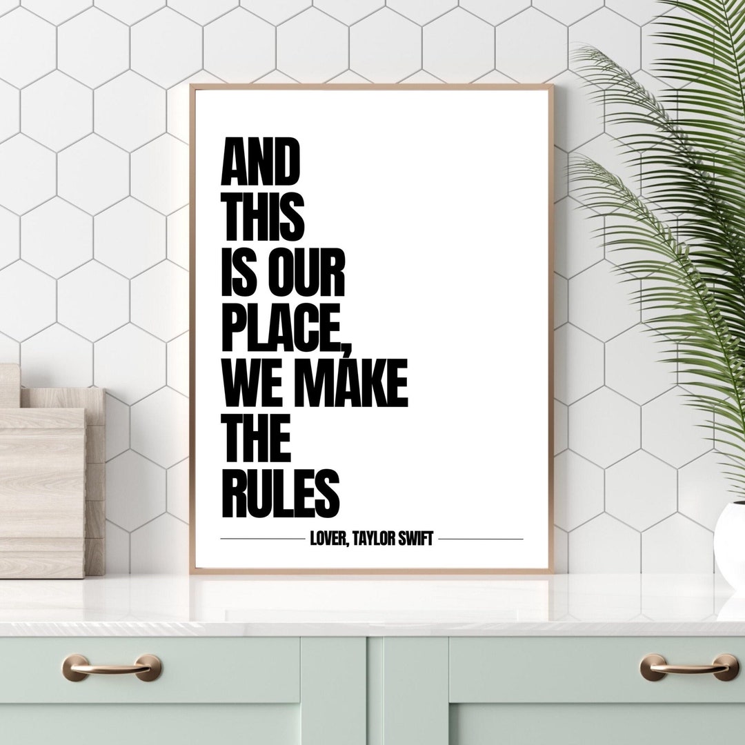 Taylor Swift Lover Lyric Poster Print Gift / Lover Art Art / We Make ...