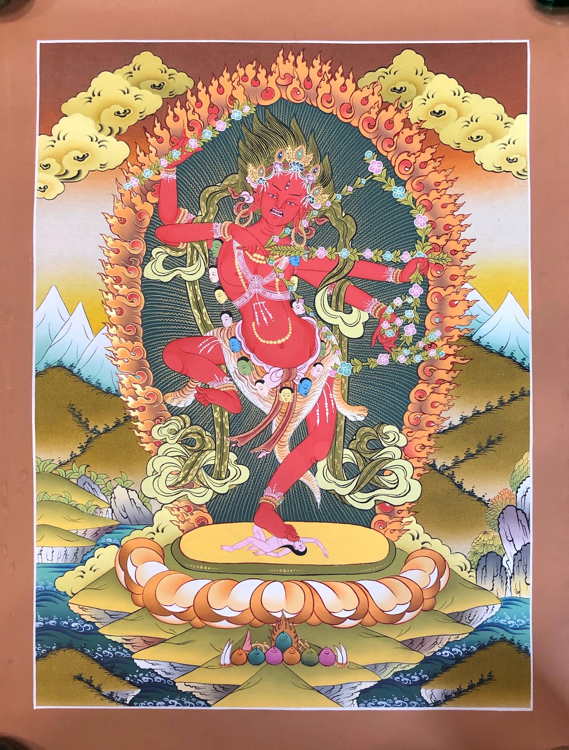Fine Quality Gold Kurukulla Thangka Dakini Thangka Blessed | Etsy