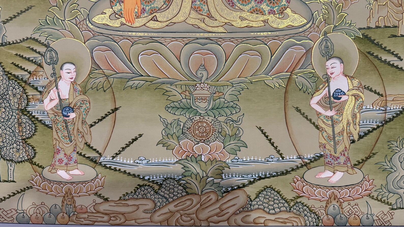 Rare Genuine Shakyamuni Buddha Hand Painted Tibetan Thangka, Thanka ...