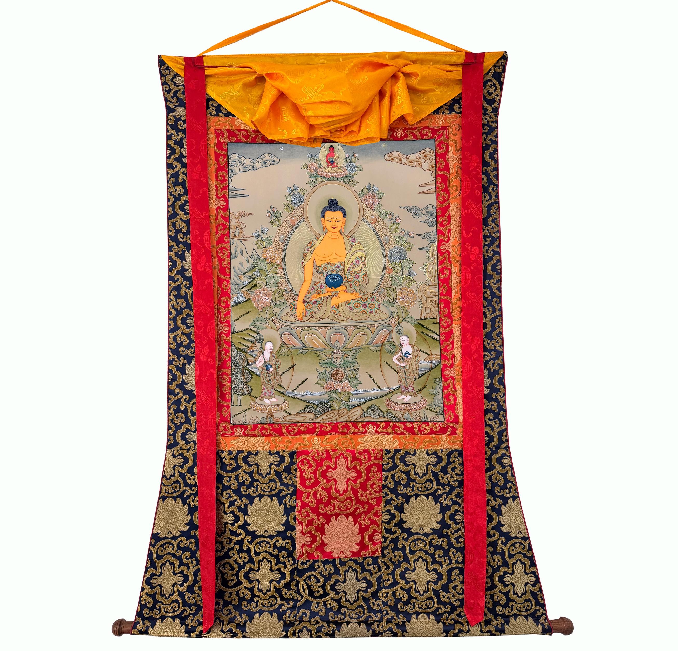Rare Genuine Shakyamuni Buddha Hand Painted Tibetan Thangka, Thanka ...