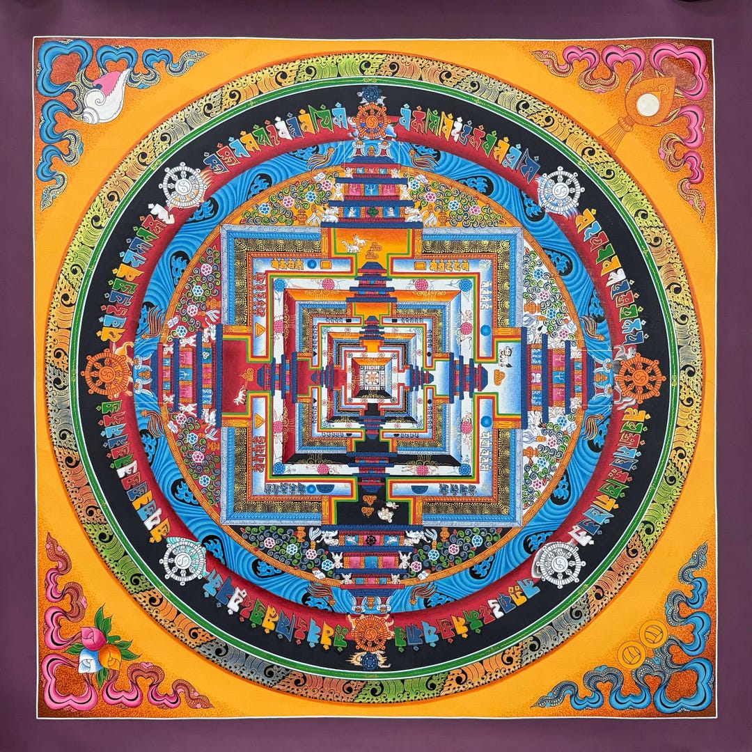 Kalachakra Mandala, Wheel of Time Mandala, Mandala Thangka - Etsy