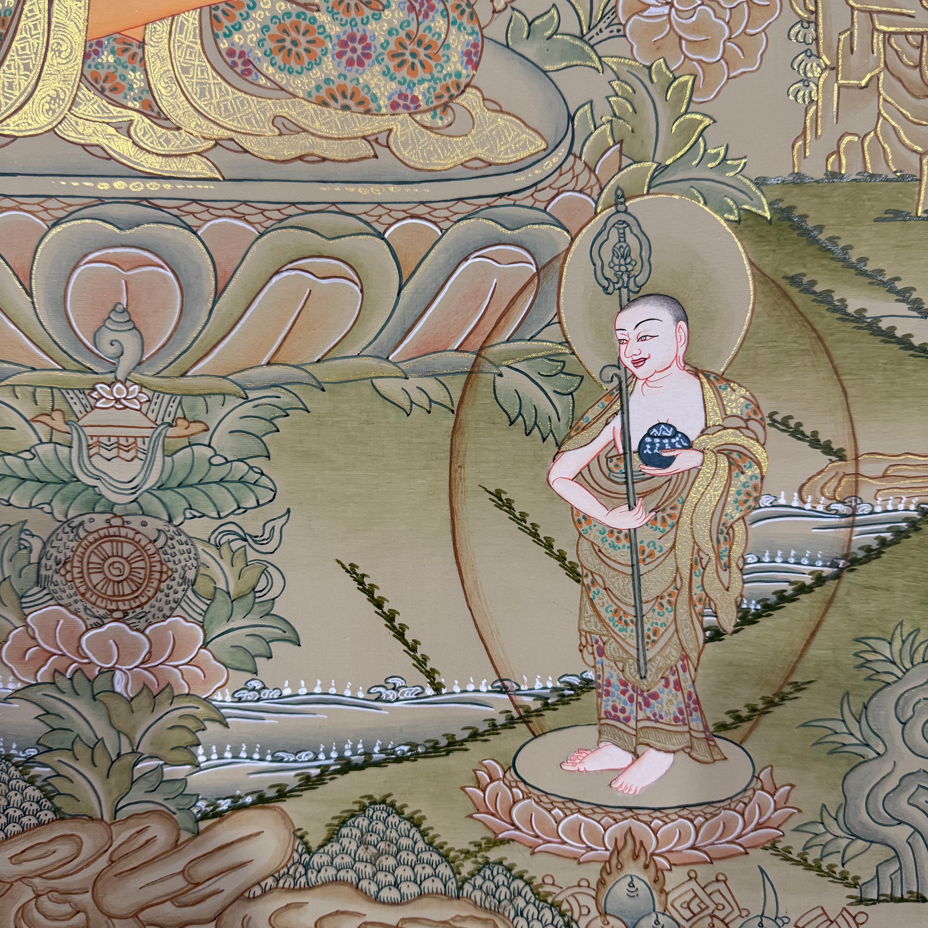 Rare Genuine Shakyamuni Buddha Hand Painted Tibetan Thangka, Thanka ...