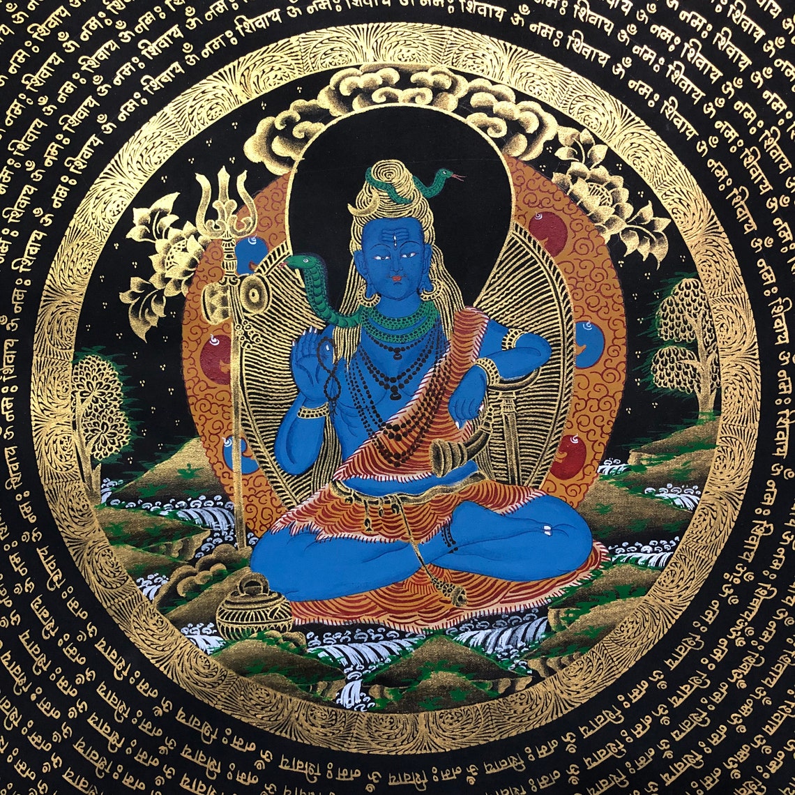 Shiva Mandala Om Namah Shivaya Mantra Mandala Blessed | Etsy