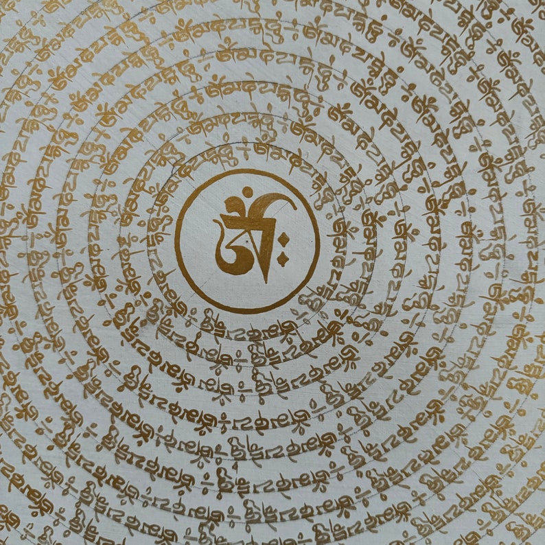 Om Mantra Mandala Thangka, Om Mani Padme Hum Thanka - Etsy
