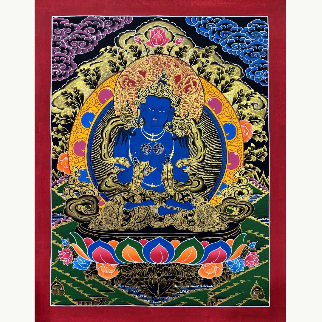 Vajradhara Handmade Thangka, Handmade Sacred Thangka Painting for ...