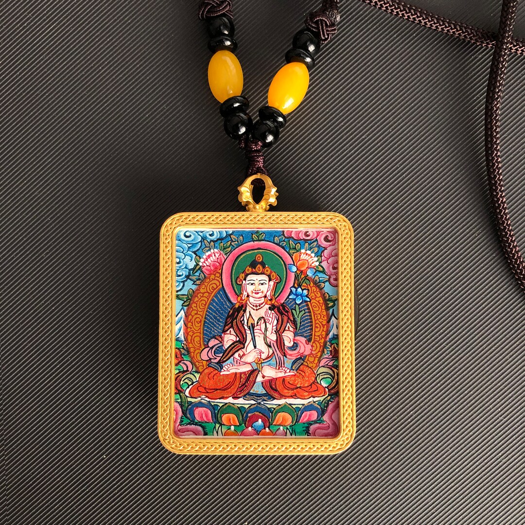 24k Gold Lama Blessed Akasagarbha Pendant, Year of the Ox and Tiger ...