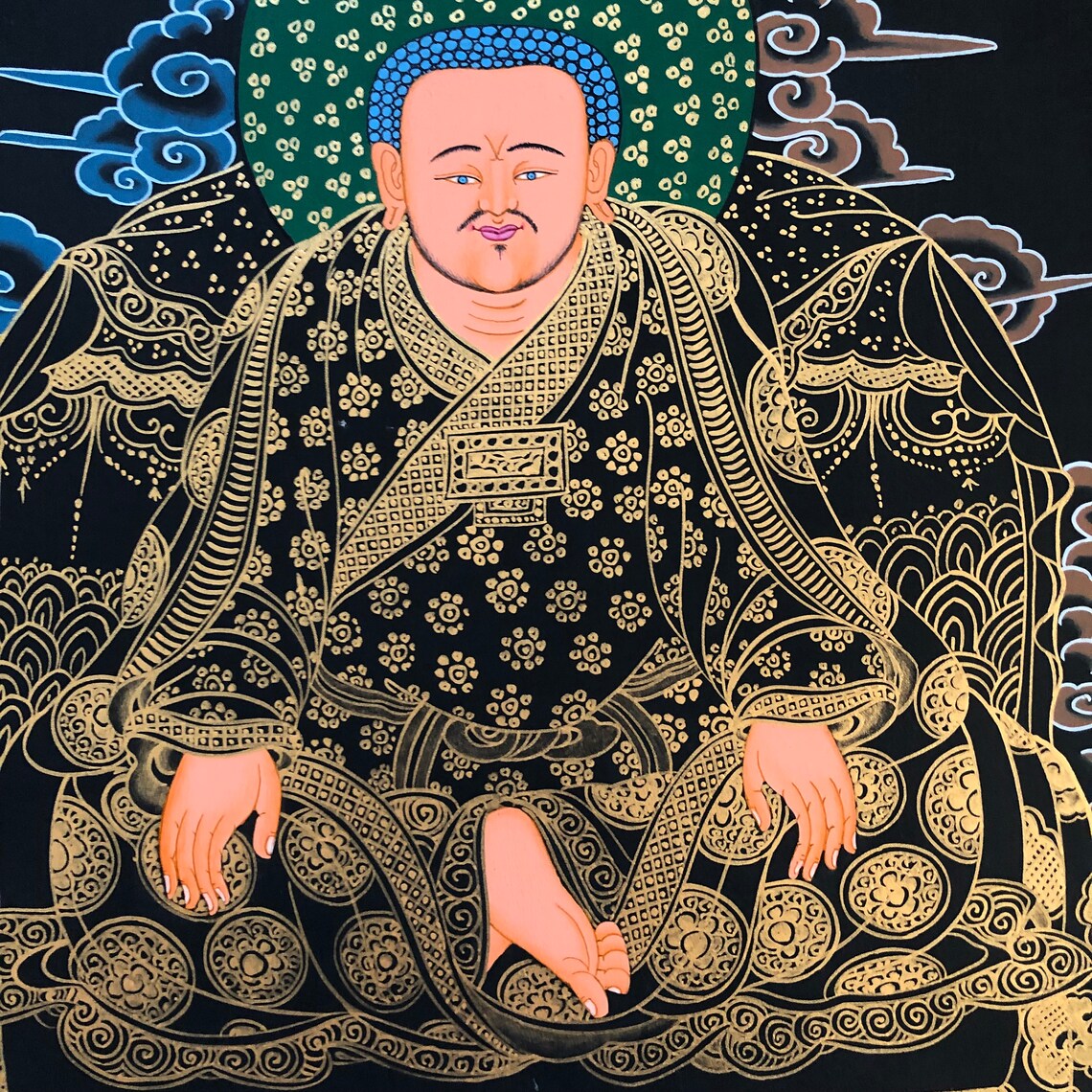 Guru Marpa Thangka Marpha Thangka Art Genuine Hand Painted - Etsy