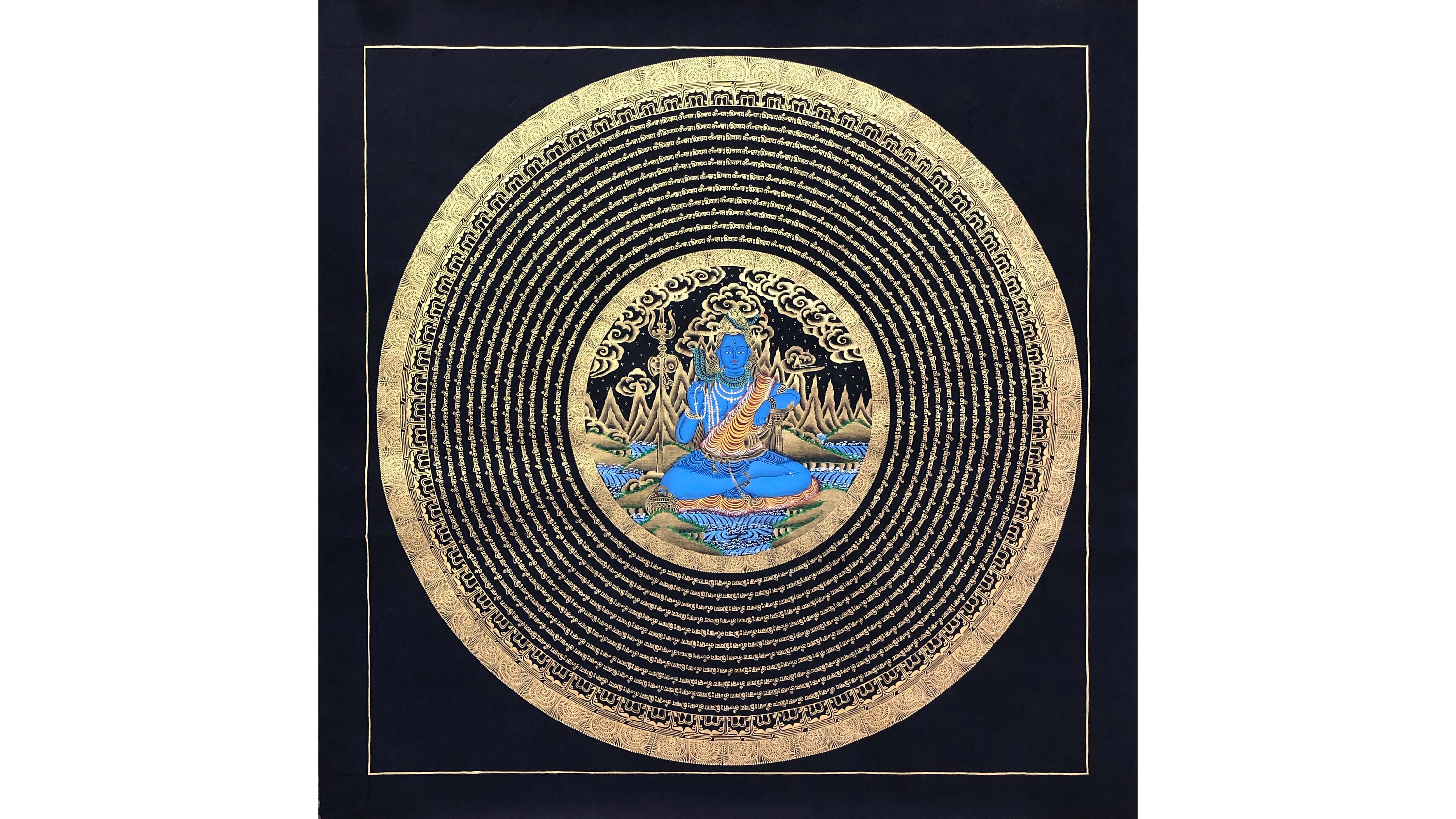 Shiva Mandala Om Namah Shivaya Mantra Mandala Blessed | Etsy