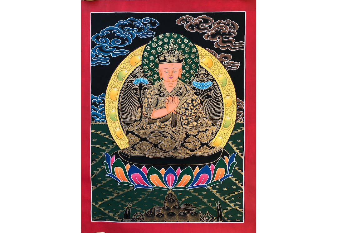 Genuine Hand Painted Karmapa Thangka, Handmade Thangka on Cotton Canvas ...