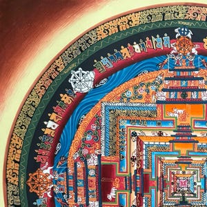 Kalachakra Mandala Thangka, Wheel of Time Mandala HH Dalai Lama - Etsy