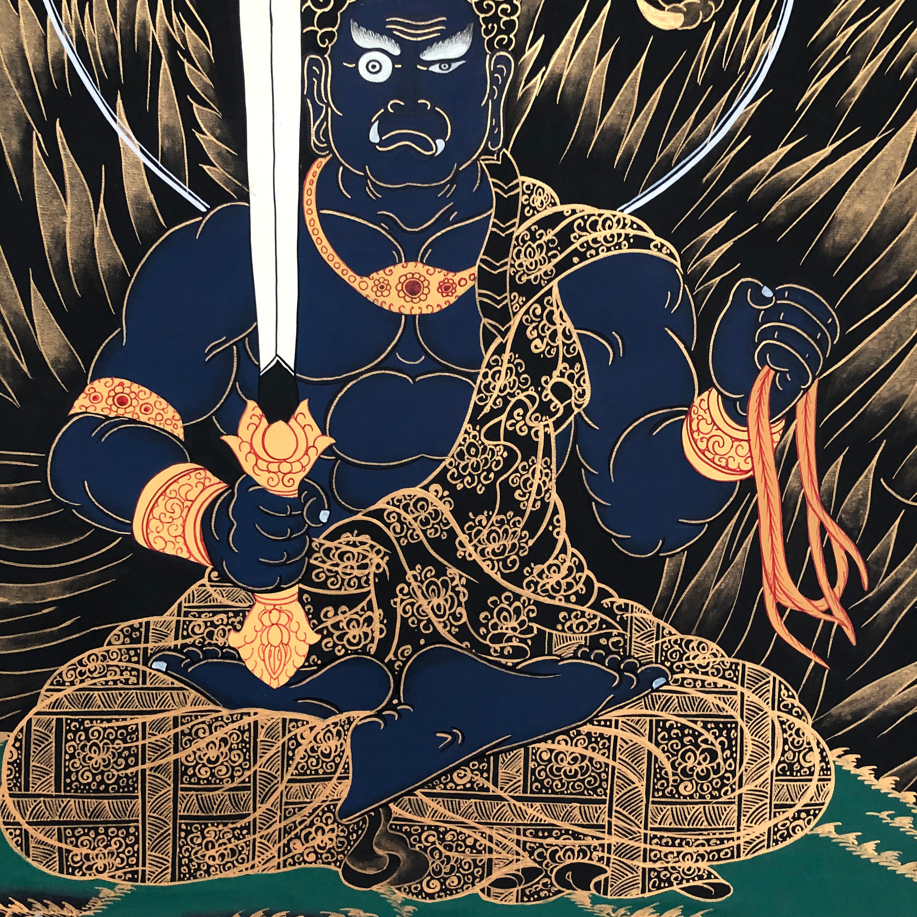 Handmade Acala Thangka Painting: Tibetan Buddhist Wall Decor - Etsy