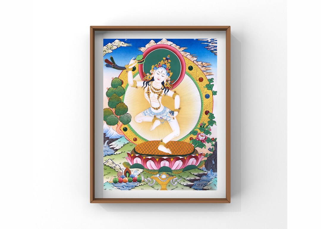 67x52cm Machig Labdron Thangka Painting, Handmade Sacred Thangka ...