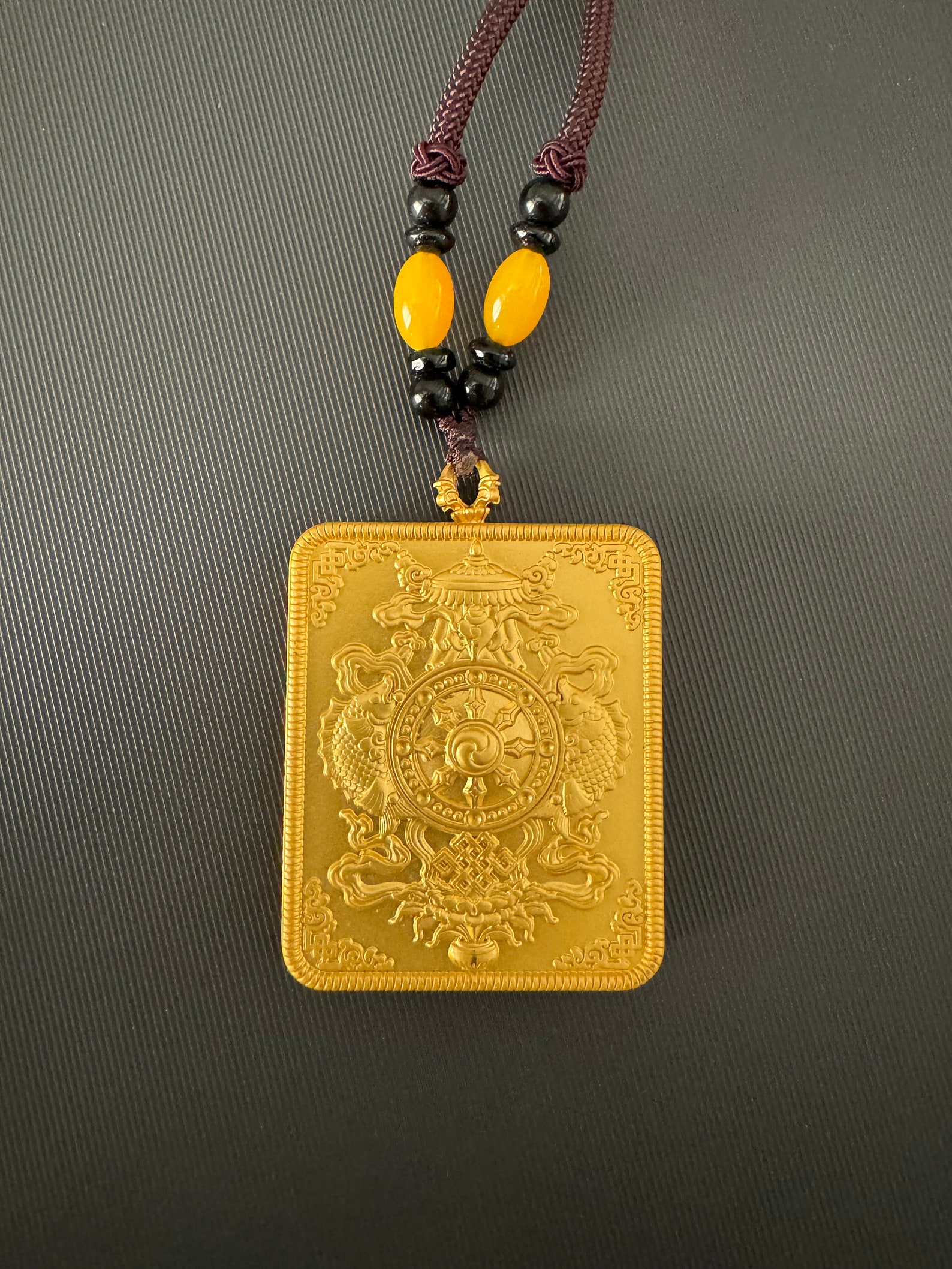 Blessed Kalachakra Symbol Pendant, the Tenfold Powerful One Amulet ...