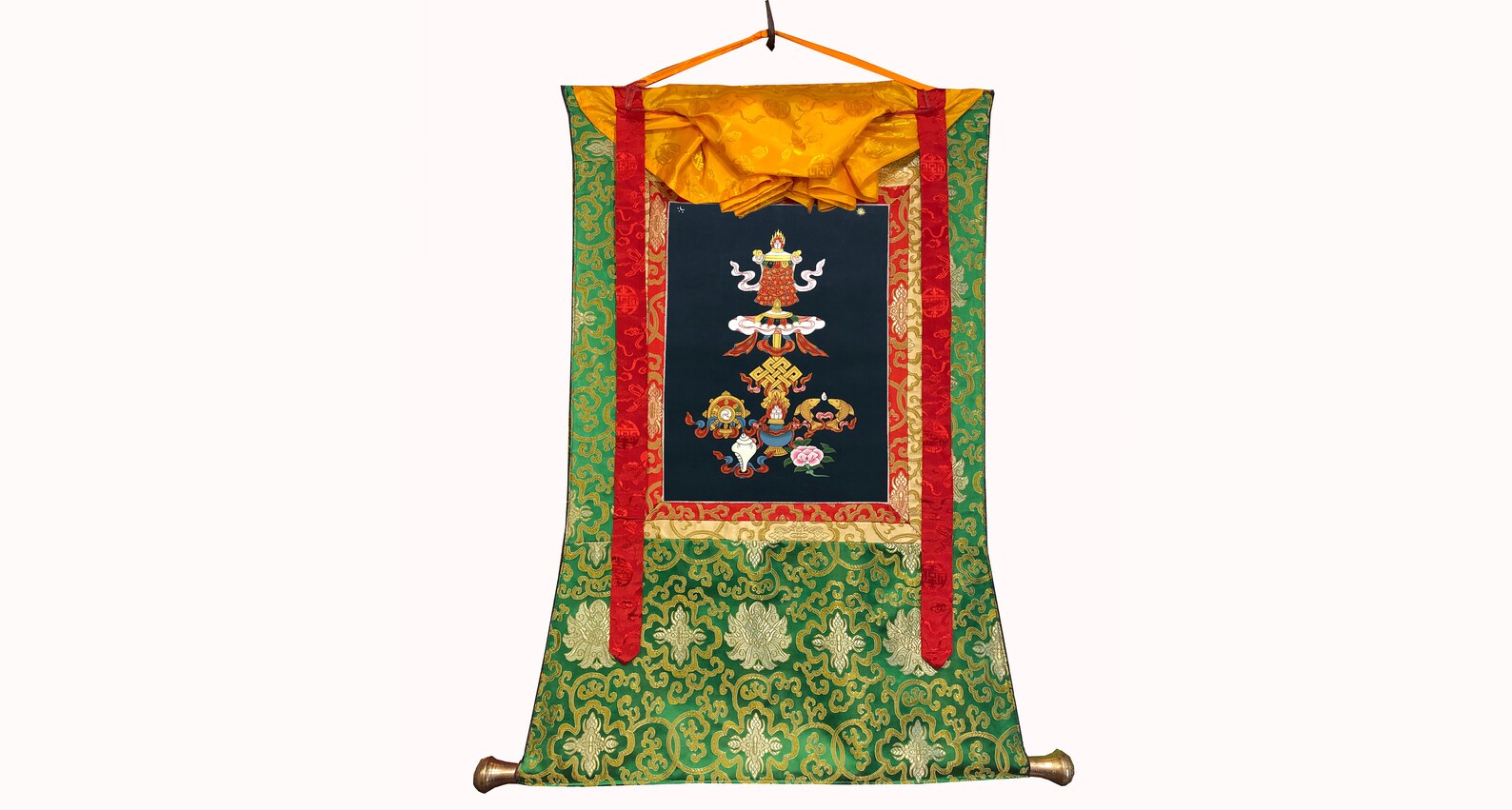 Eight Auspicious Symbols Thangka Handmade Sacred Thangka | Etsy