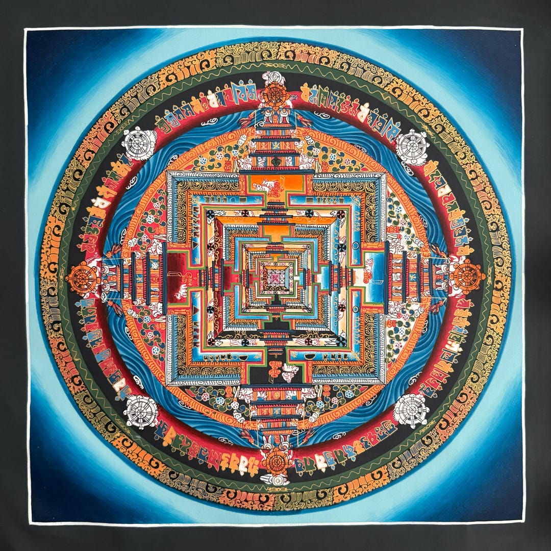 Kalachakra Mandala Thangka, Wheel of Time Mandala HH Dalai Lama - Etsy