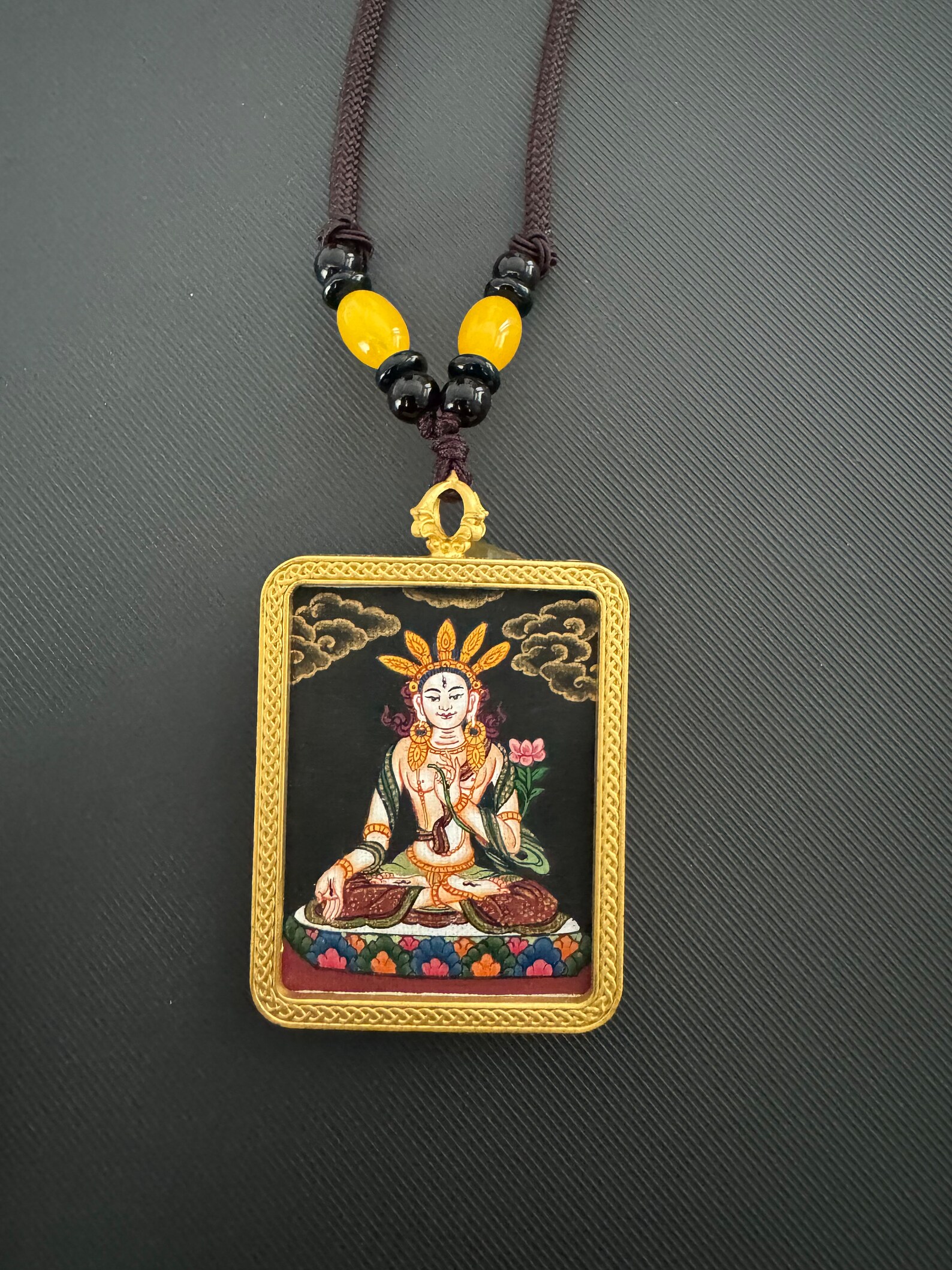 Master Quality 24k Gold White Tara Pendant, Blessed White Tara Amulet ...