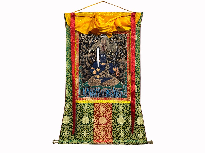 Handmade Acala Thangka Painting: Tibetan Buddhist Wall Decor - Etsy