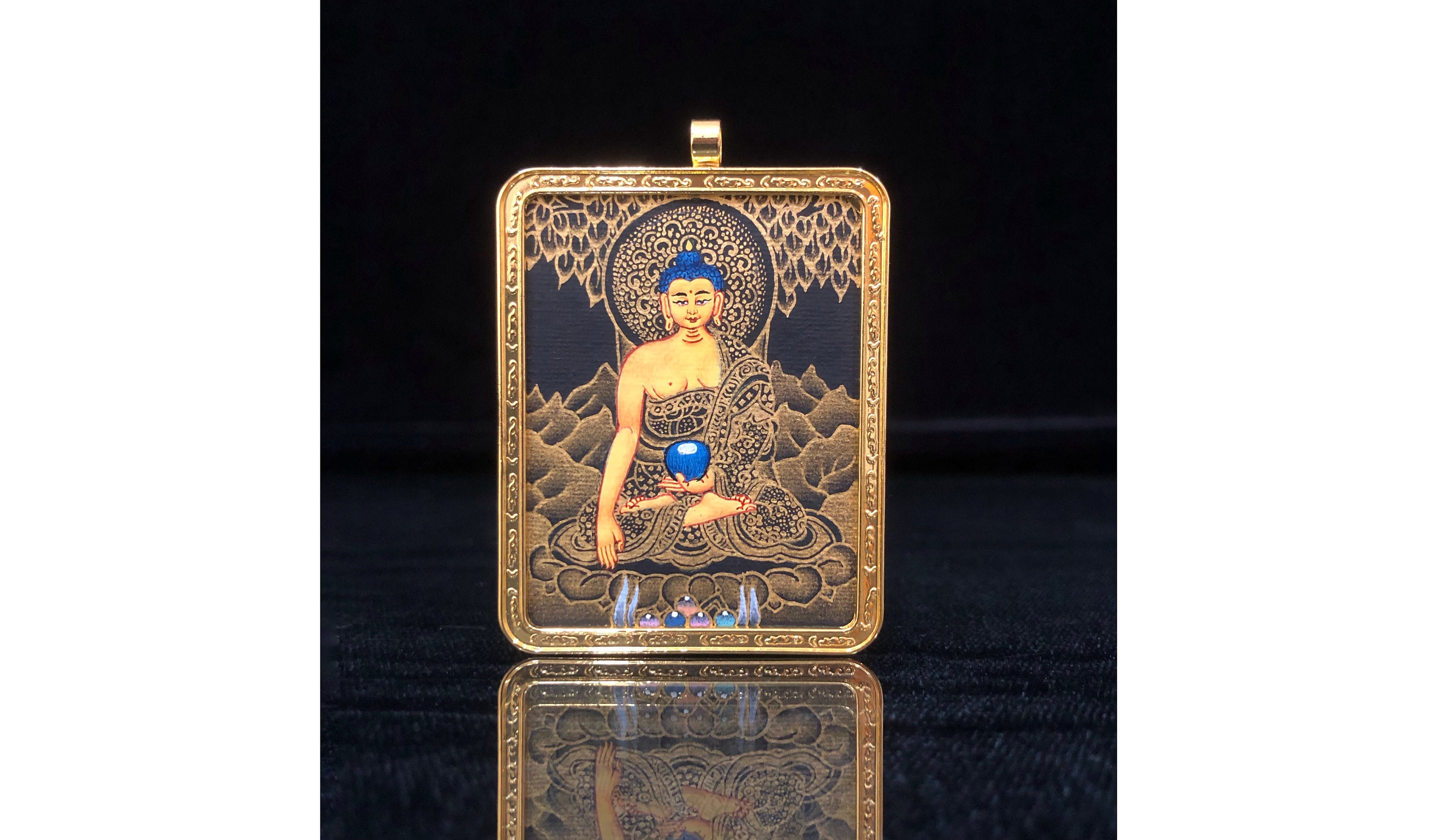 24k Gold Lama Blessed Buddha Pendant Handmade Buddha Amulet - Etsy