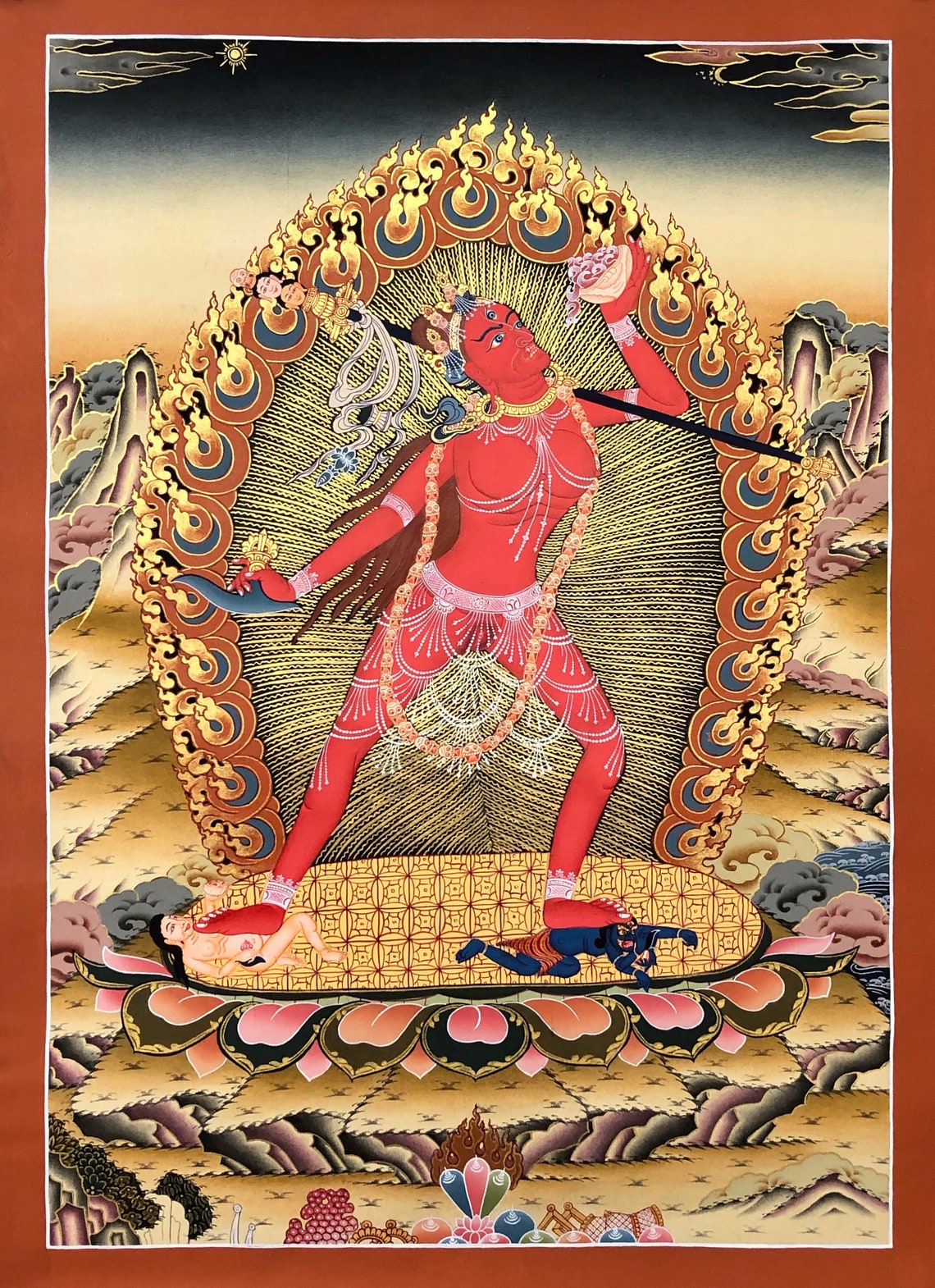 Vajrayogini Thangka Painting Blessed Vajrayogini | Etsy