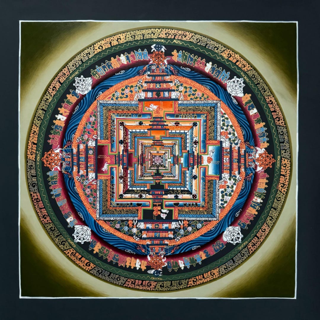 Kalachakra Mandala Thangka, Wheel of Time Mandala HH Dalai Lama - Etsy
