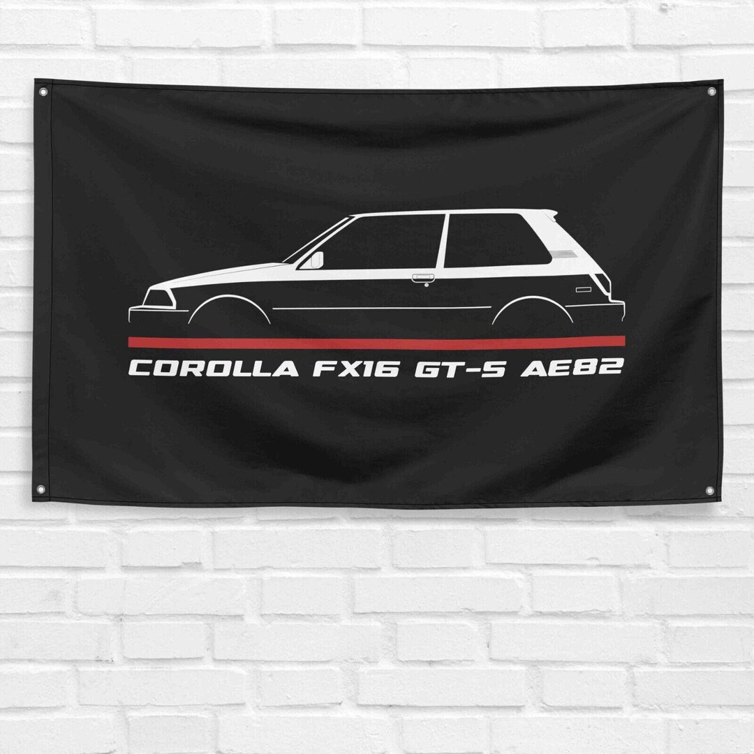 For Toyota Corolla Fx16 Gt-s Ae82 1983-1986 Enthusiast 3x5 Ft Flag ...