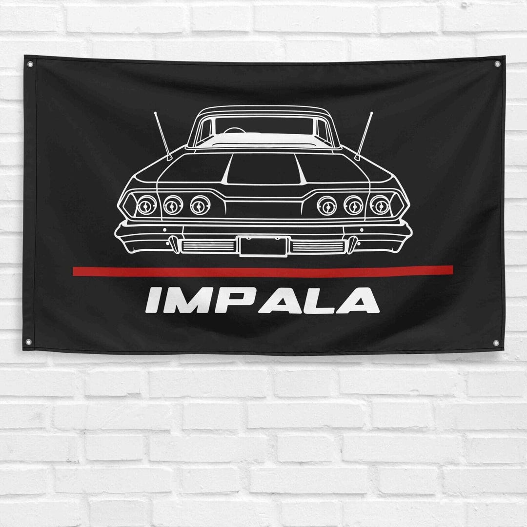 For the Bowtie Impala 1963 Car Enthusiast 3x5 Ft Flag Birthday Gift ...