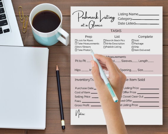 FILLABLE Online Poshmark Template, Poshmark Template, Seller Details ...
