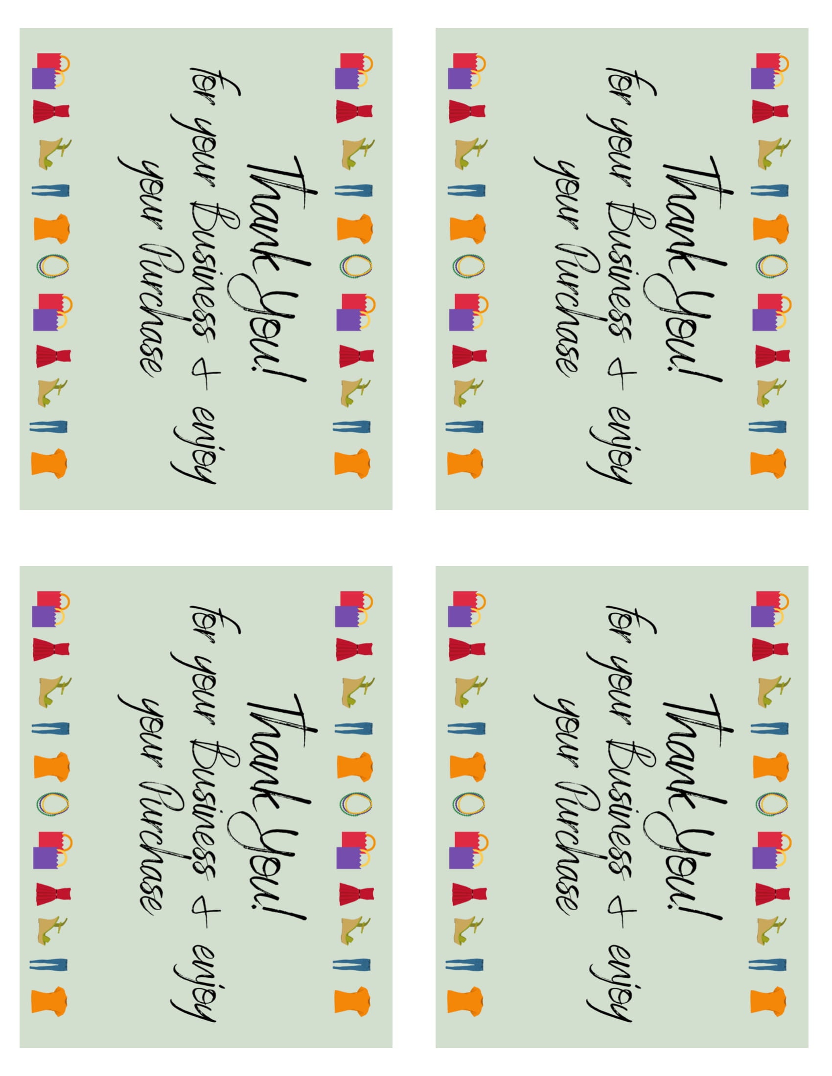 Resellers Thank You Card Template, Mercari Thank You Note, Poshmark ...