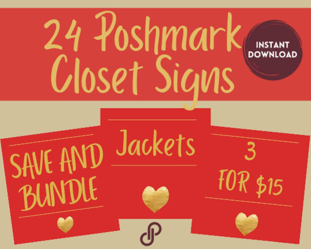 Poshmark Closet Signs, Poshmark Signs, Category Listing, Organizational ...