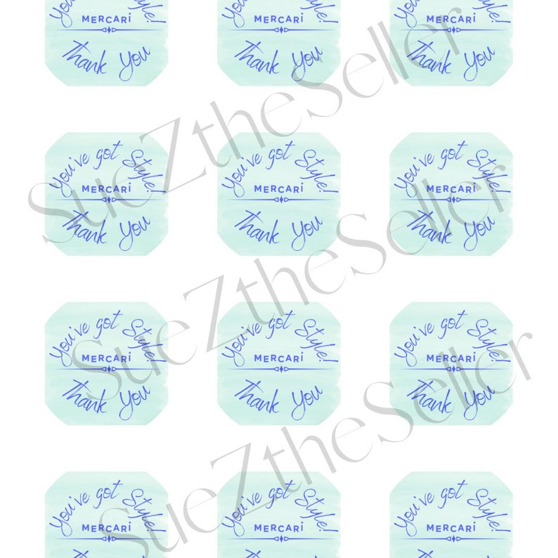 Mercari Mercari Thank You Mercari Stickers Printable | Etsy