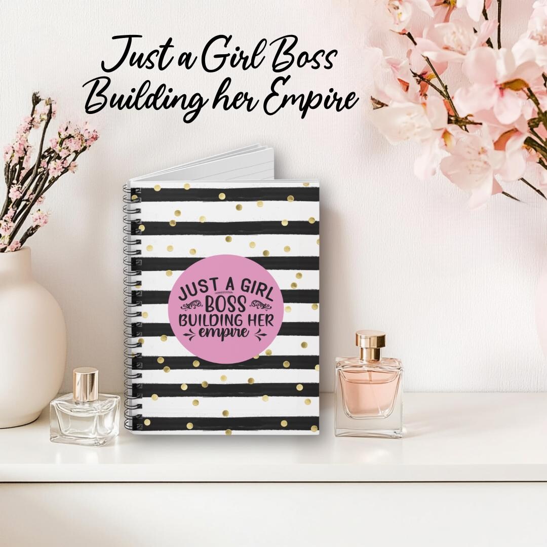 Boss Lady Spiral Notebook - Ruled Line for Women, Cute Journal Gift ...