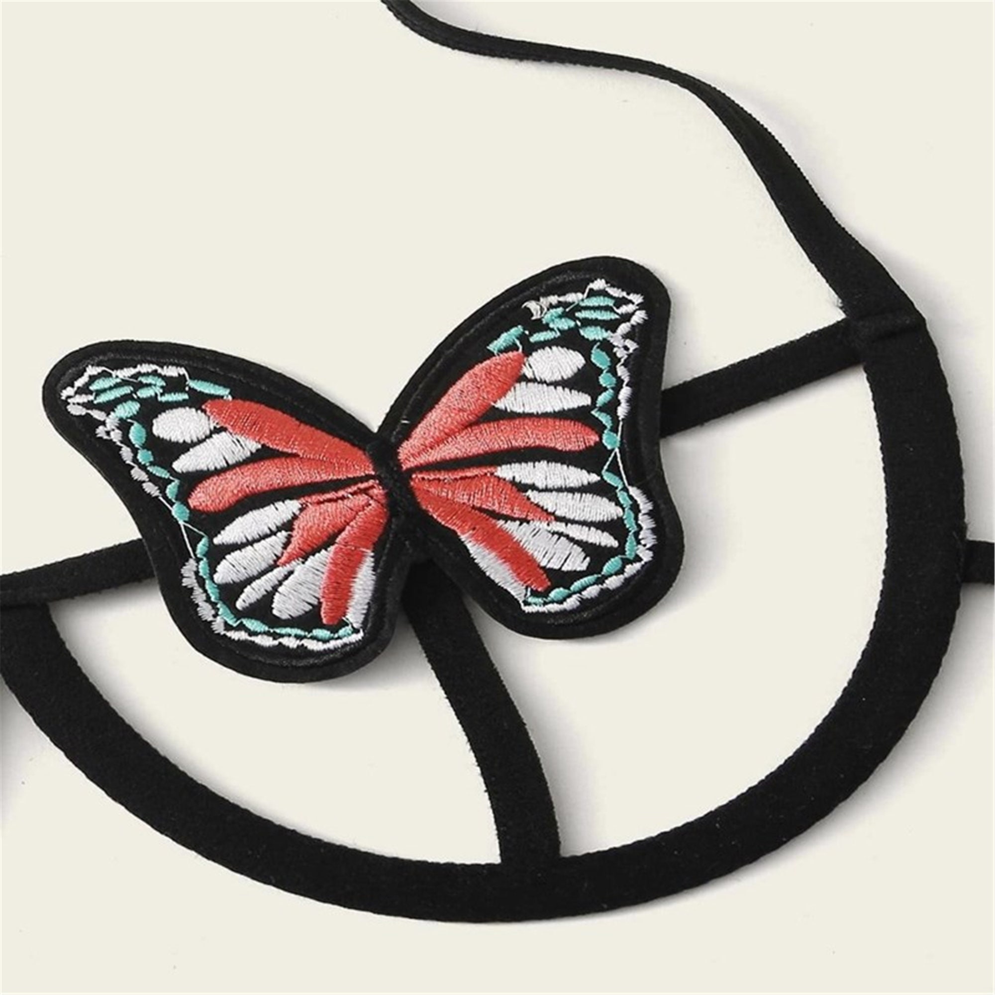 Embroidered Butterfly Lingerie Set Lace Up Underwear Unwired | Etsy