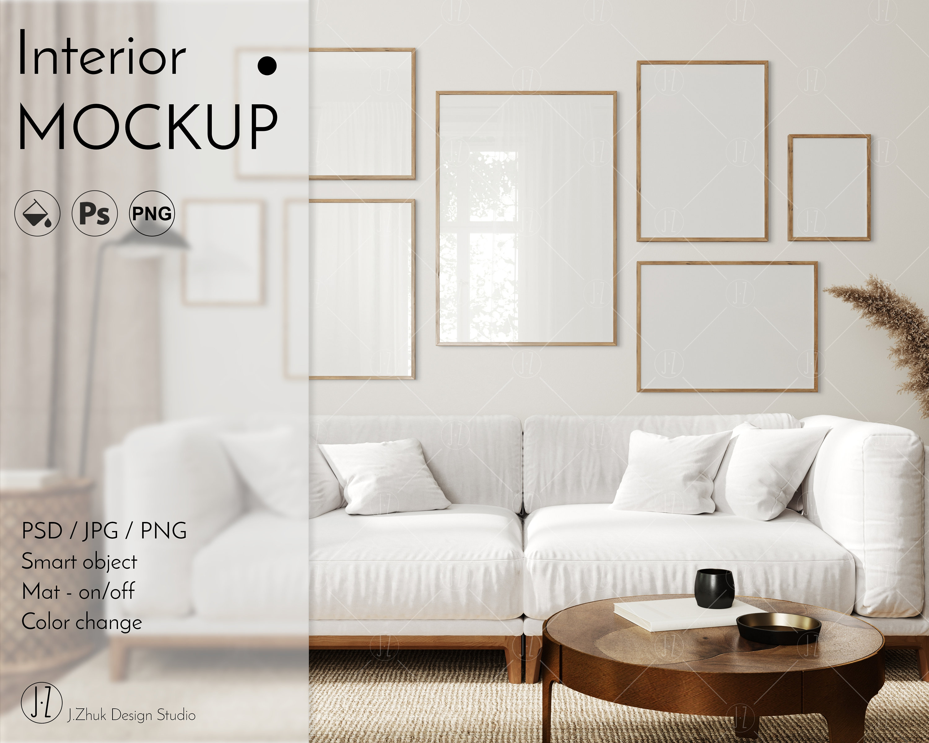Gallery Wall Mockup Frame Mockup Interior Mock Up Japandy - Etsy
