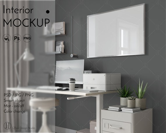One Frame Mockup Office Interior Mockup Work Place Mockup - Etsy