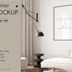 One Frame Mockup, Interior Mock Up, Color Change, Editable, Glass ...