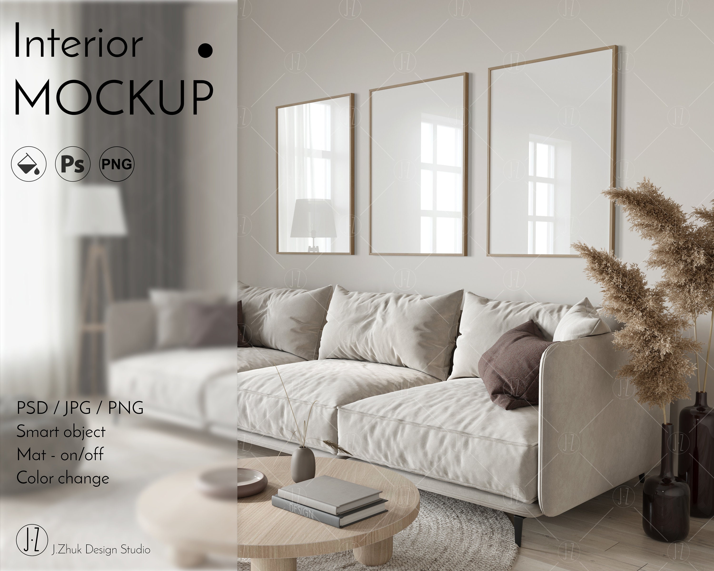 Frame Mockup Interior Mockup Poster Mockup Living Room - Etsy