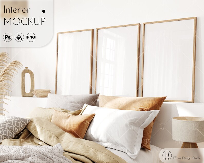 Frame Mockup Three Frames Mock Up Interior Mockup Boho - Etsy