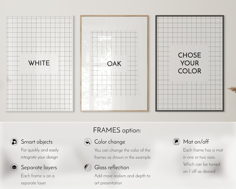 Gallery Wall Mockup Frame Mockup Interior Mock Up Japandy - Etsy