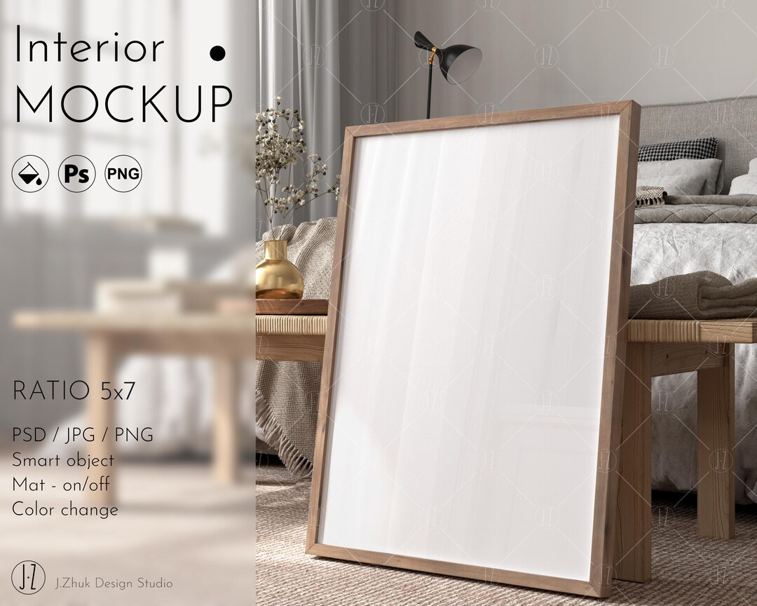 One Frame Mockup, Wall Art Mockup, Color Change, Editable Mock Up ...
