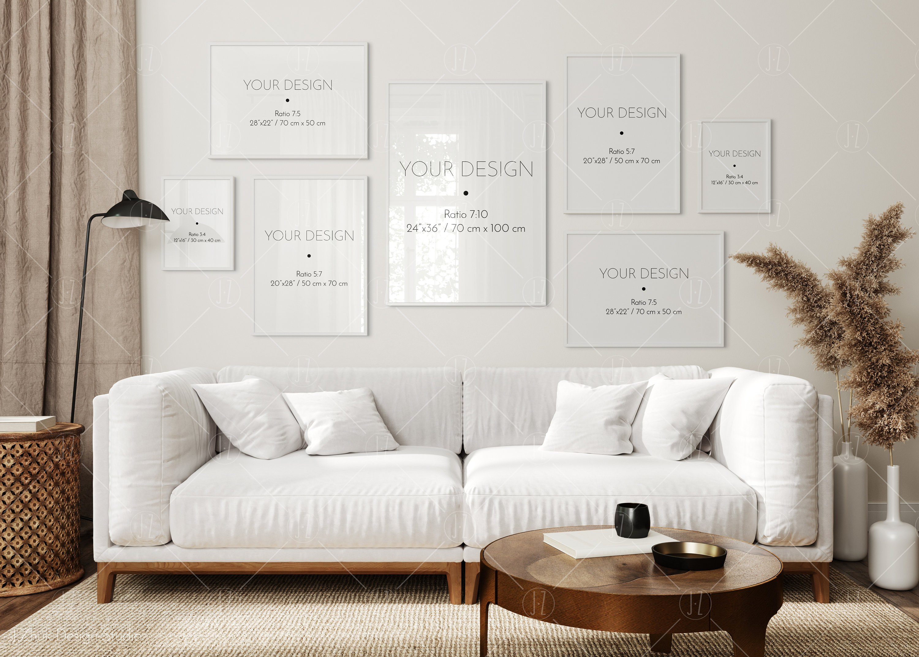 Gallery Wall Mockup Frame Mockup Interior Mock Up Japandy - Etsy