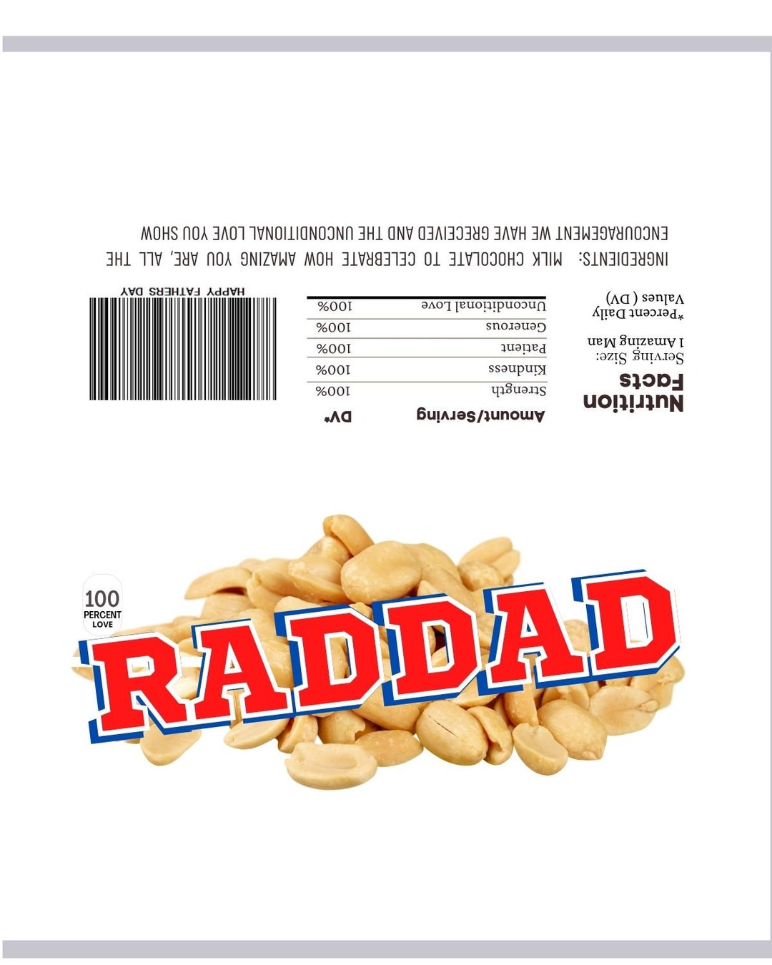 Happy Father's Day Gift Payday Bar Rad Dad Printable Instant Download ...