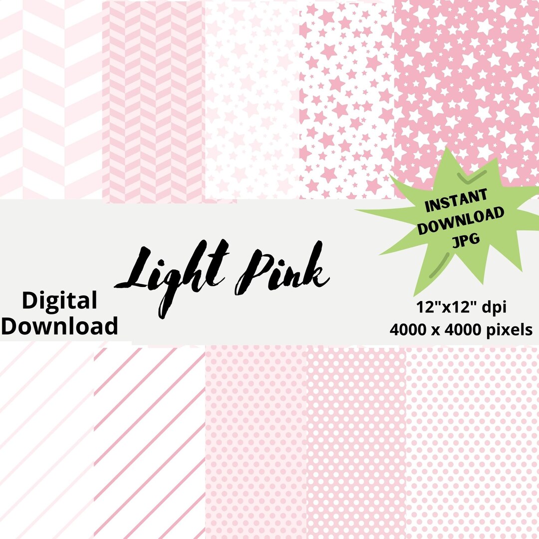 Light Pink Stripes Polka Dot Stars/zig Zag 3d/paper/ Baby Shower ...