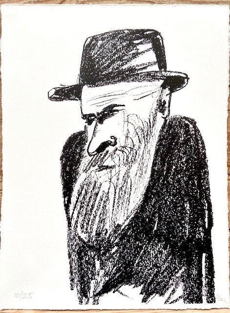 Original Portrait-screen Print for Home Decor-wall Art-hand Printed ...