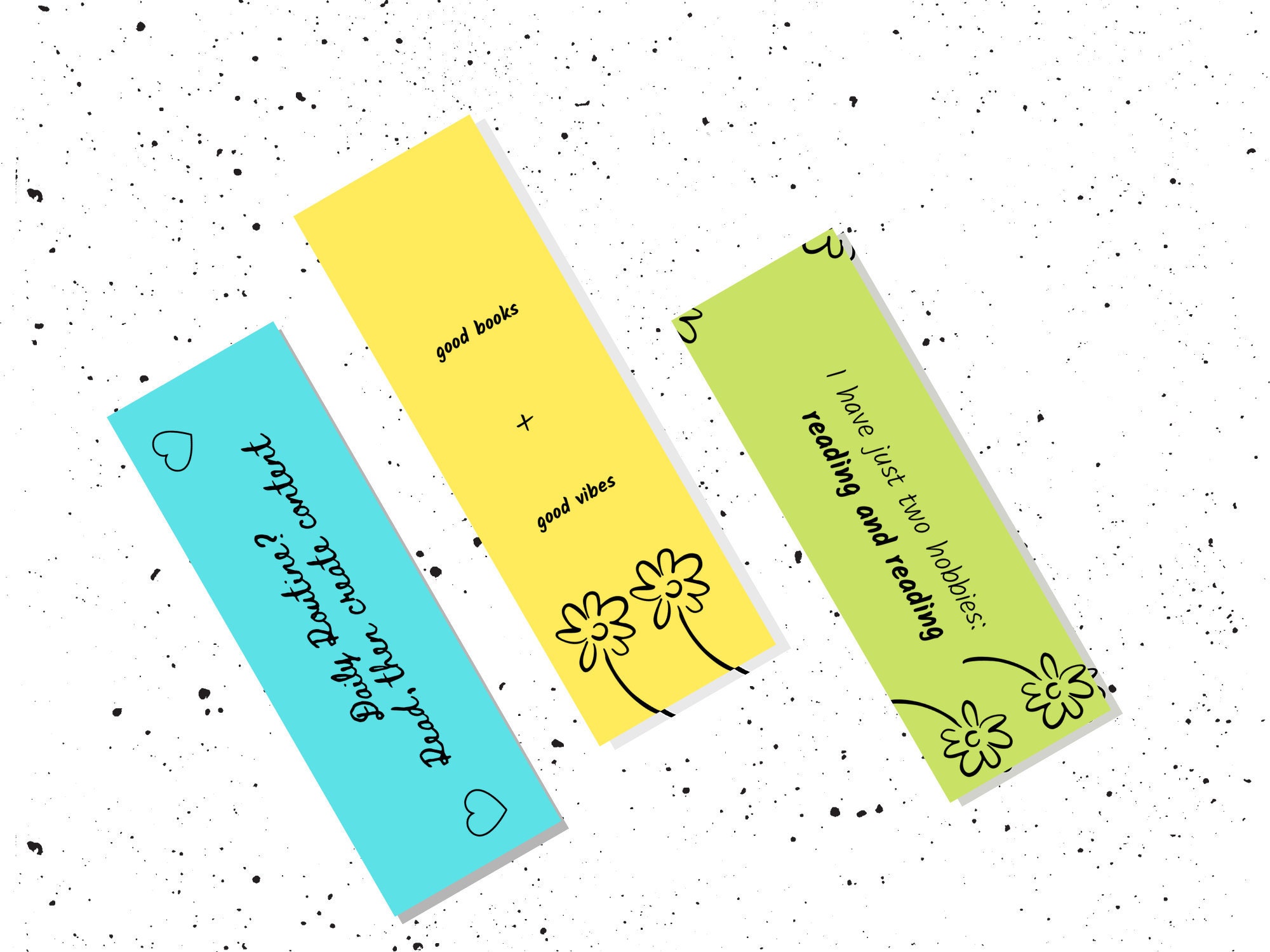 Colorful bookmarks printable bookmarks quotes bookmarks | Etsy