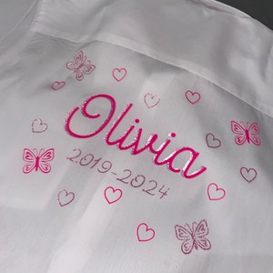 Leavers Shirt, Butterfly and Hearts, Pink , Iron On, Yr6, College, Yr ...