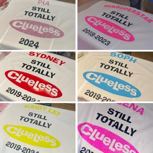School Leavers Shirt, Clueless, Many Colours Available, Personalised ...