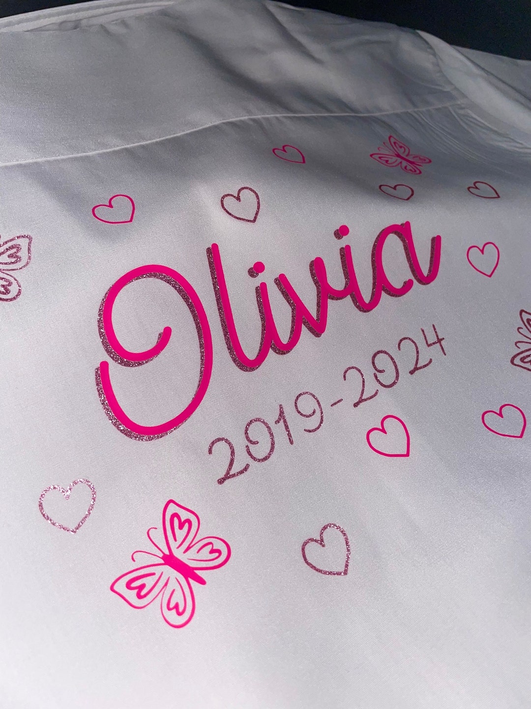 Leavers Shirt, Butterfly and Hearts, Pink , Iron On, Yr6, College, Yr ...