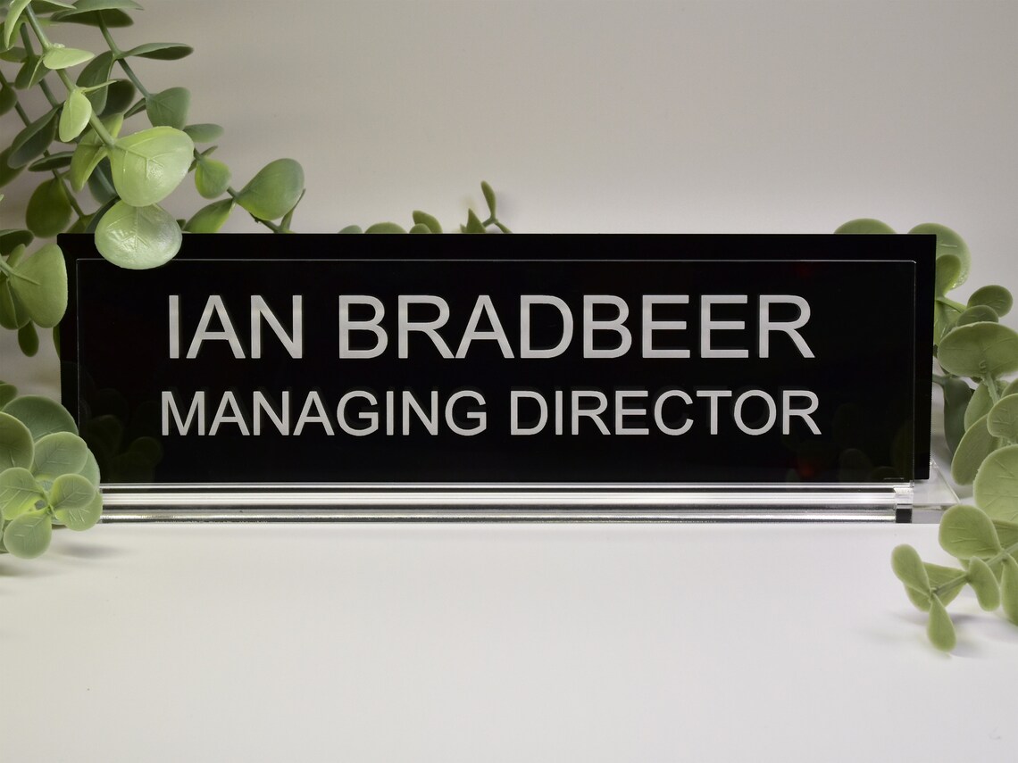 Personalised Free Standing Desk Name Plaque Desk Name Plate Desk Name ...